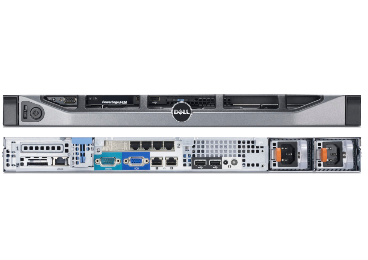 Dell PowerEdge R420, 2xE5-2420v2 2x8GBrg SR LV 1600 no HDD H710 DVD-RW ...